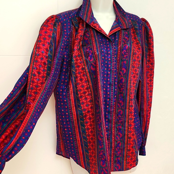 Lady Manhattan | Tops | Vintage Lady Manhattan Polyester Silky Satin ...